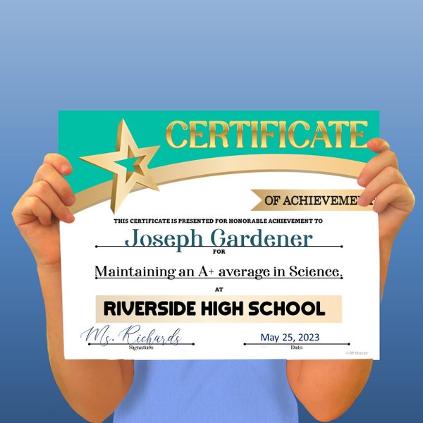 Career Day Certificates With Candy Wrappers, Powerpoint Certificates ...