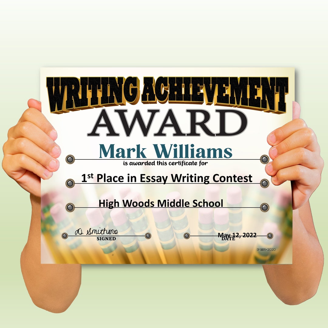 Writer Powerpoint Certificate, Powerpoint Certificate, Writer ...