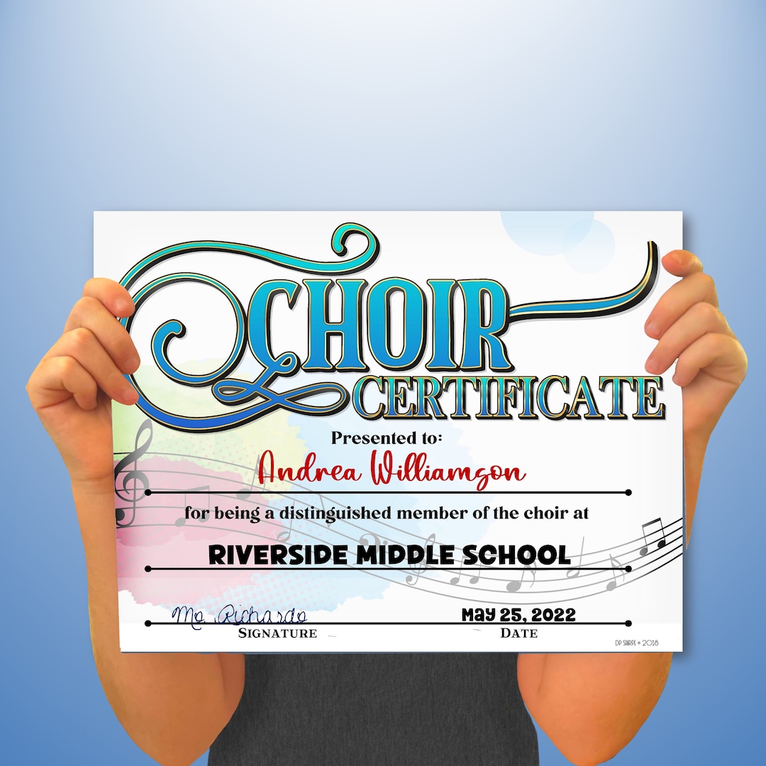 Choir Powerpoint Certificate, Powerpoint Certificate, Music, Templates ...