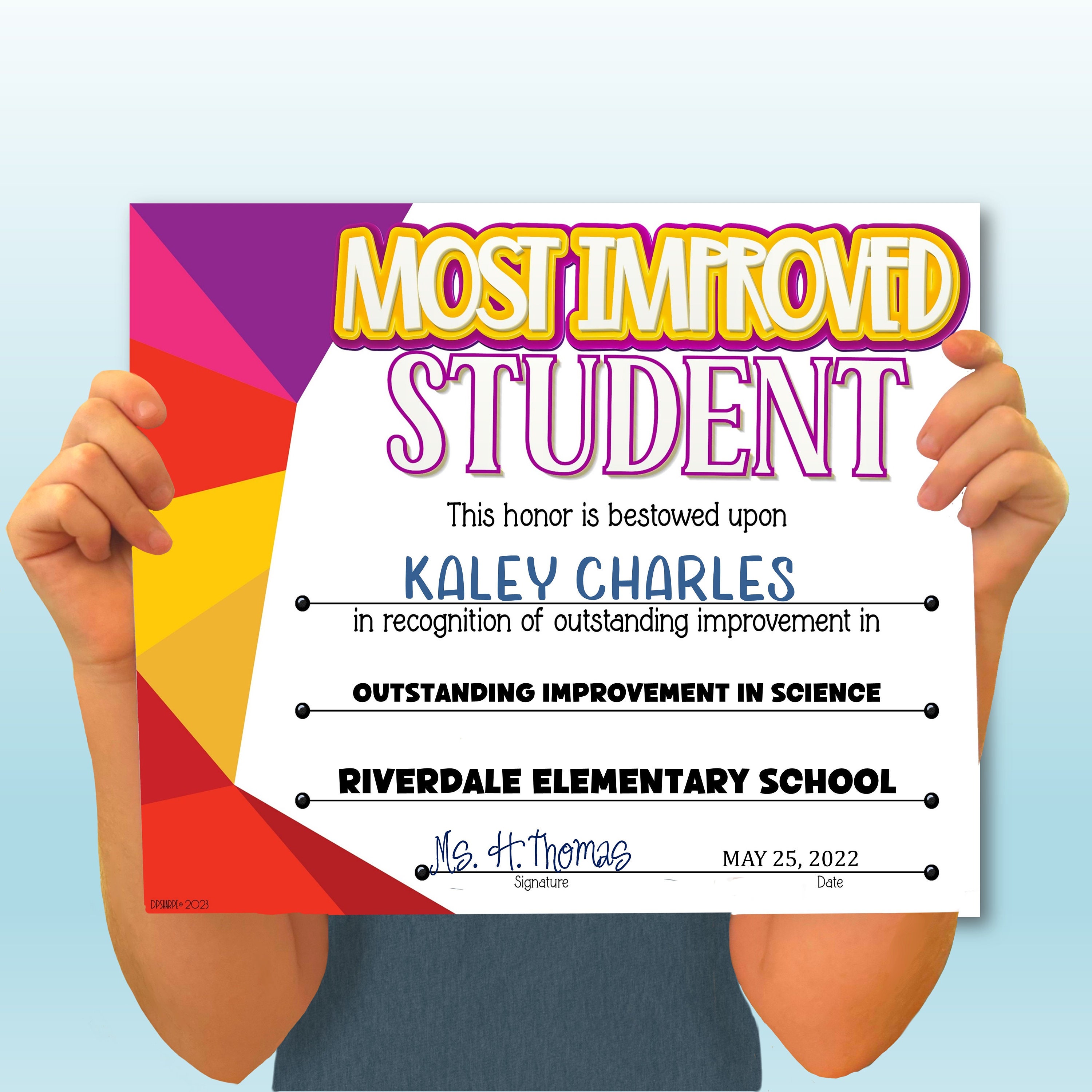 Most Improved Powerpoint Certificates, Powerpoint Certificate, Most ...