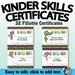 Kindergarten Skills Certificates - Etsy