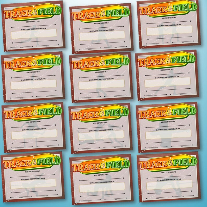 Track and Field Certificates, Powerpoint Certificates, Sport ...