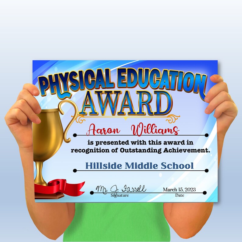 Phys.ed Powerpoint Certificate, Powerpoint Certificate, Templates ...
