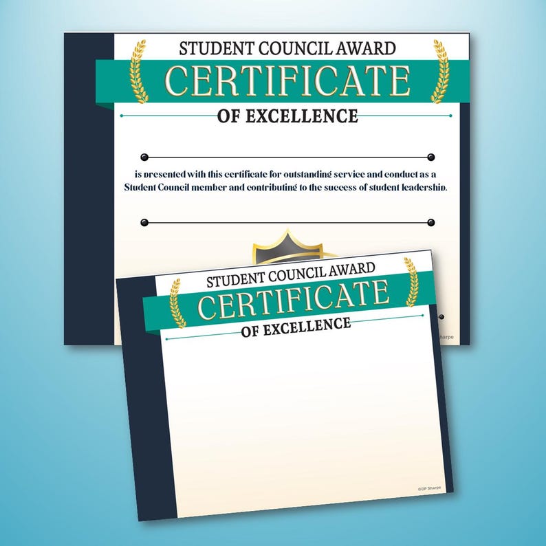 Student Council Certificate - Etsy