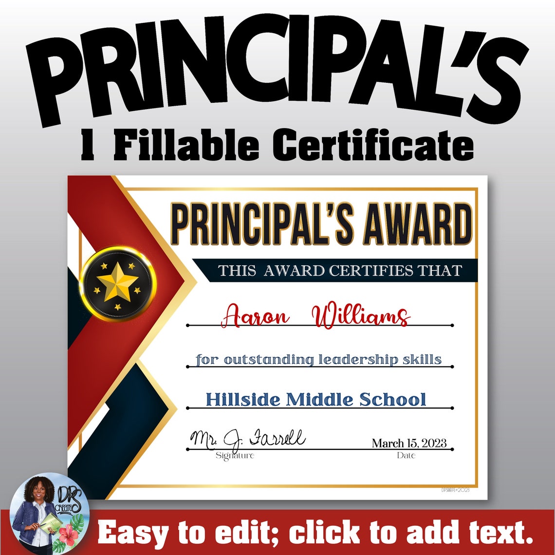 Principal’s Powerpoint Certificate, Powerpoint Certificate, Templates ...