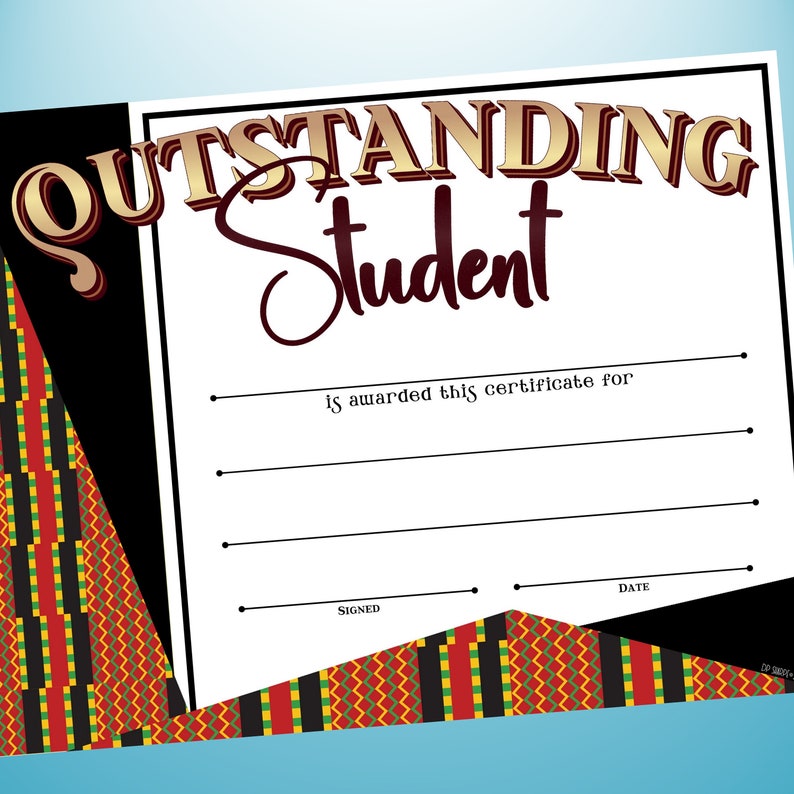 Kente Achievement/recognition Powerpoint Certificate, Fillable ...
