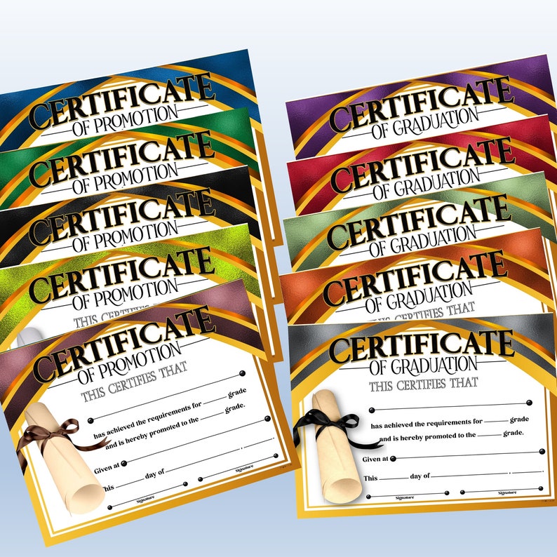 Graduation Promotion Certificates, Powerpoint Certificates, School ...