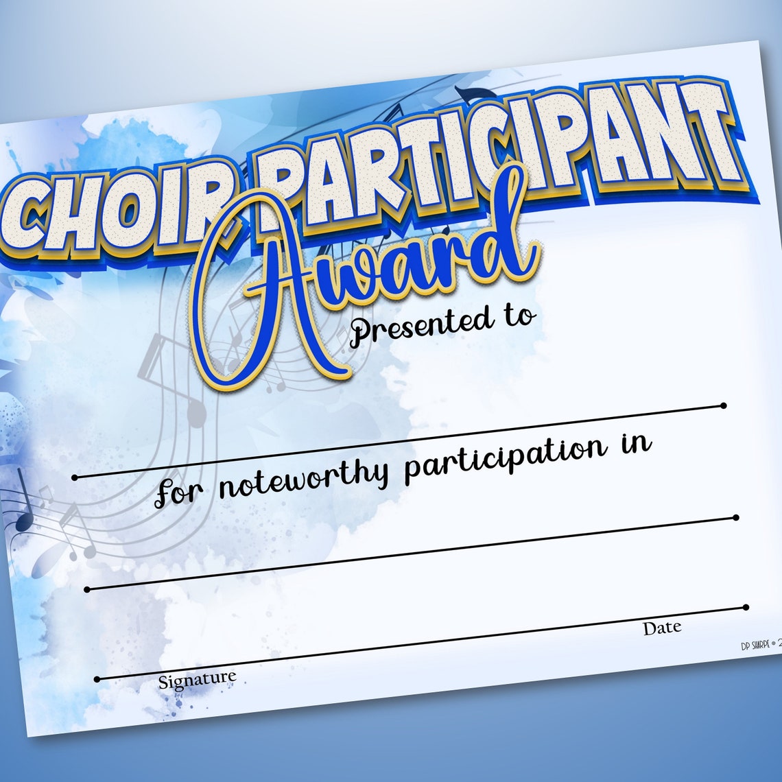 Choir Powerpoint Certificate, Powerpoint Certificate, Music, Templates ...