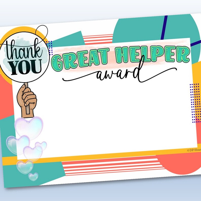 Classroom Helper Certificate - Etsy