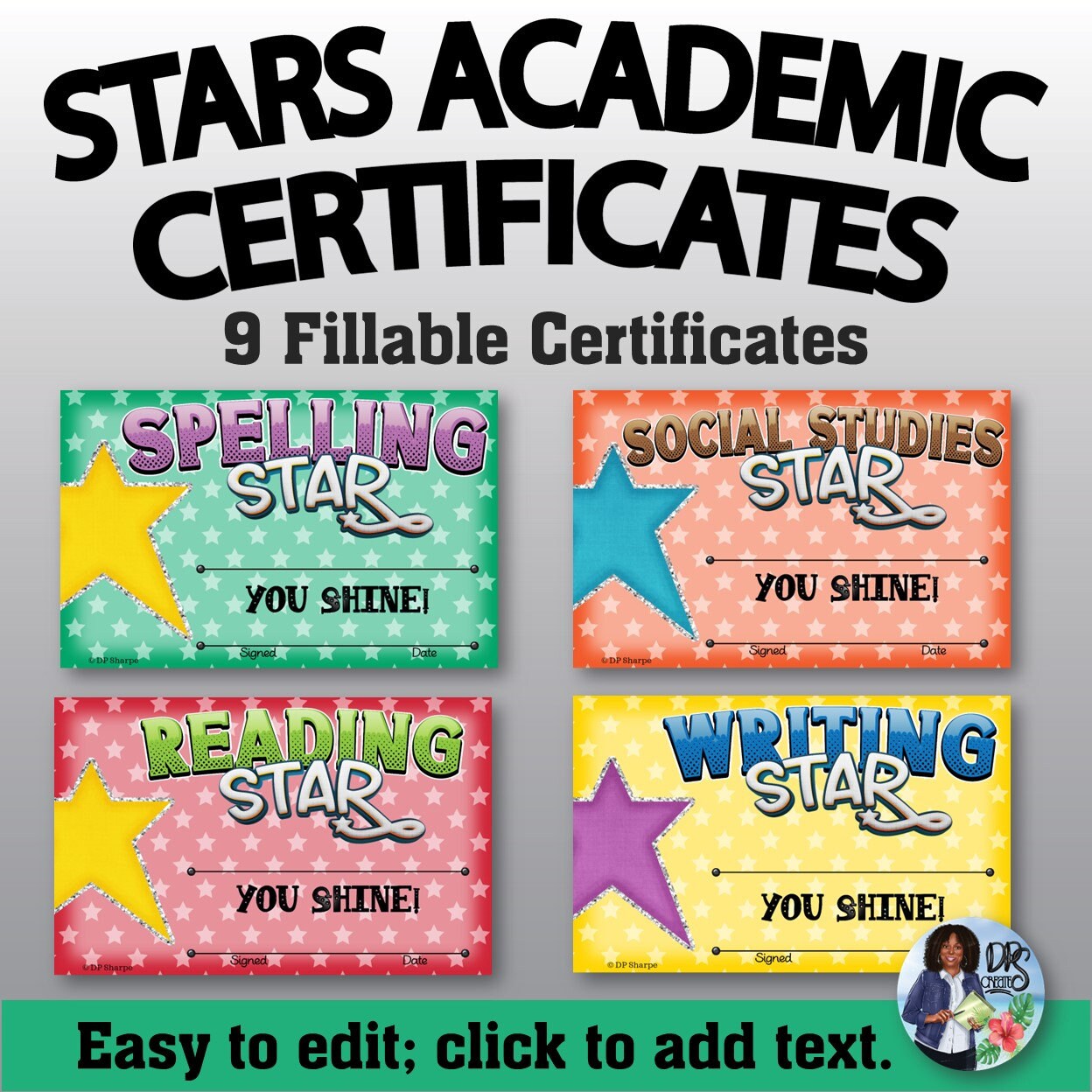 Stars Academic Certificates/awards Set - Etsy