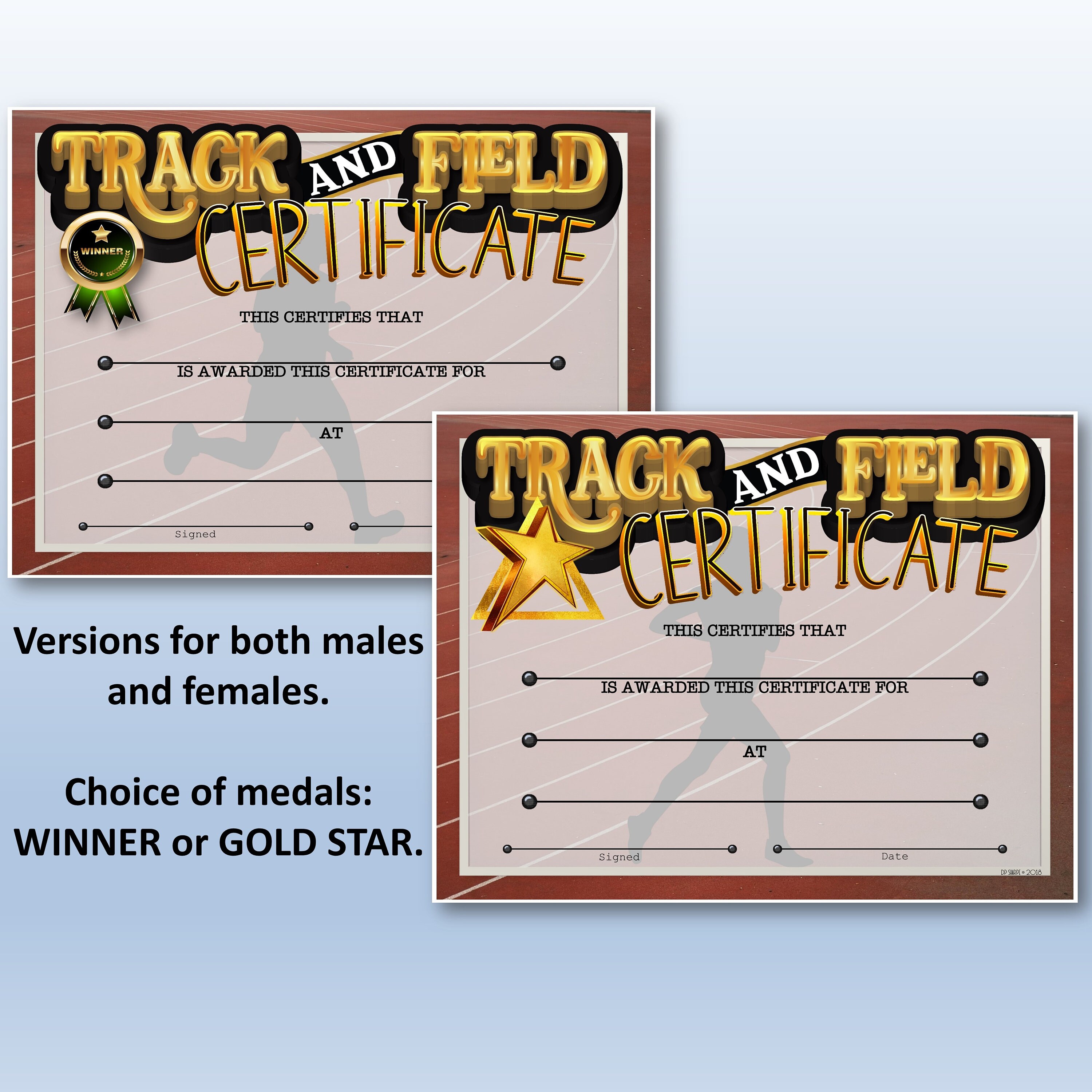 Track and Field Certificates, Powerpoint Certificates, Sport ...