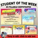 Student of the Week Certificates - Etsy