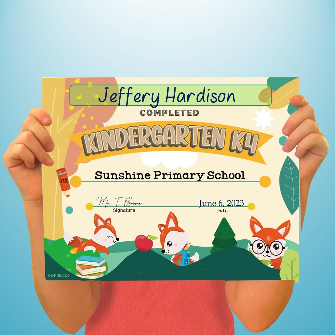 Preschool and Kindergarten End of Year Graduation Certificates - Etsy