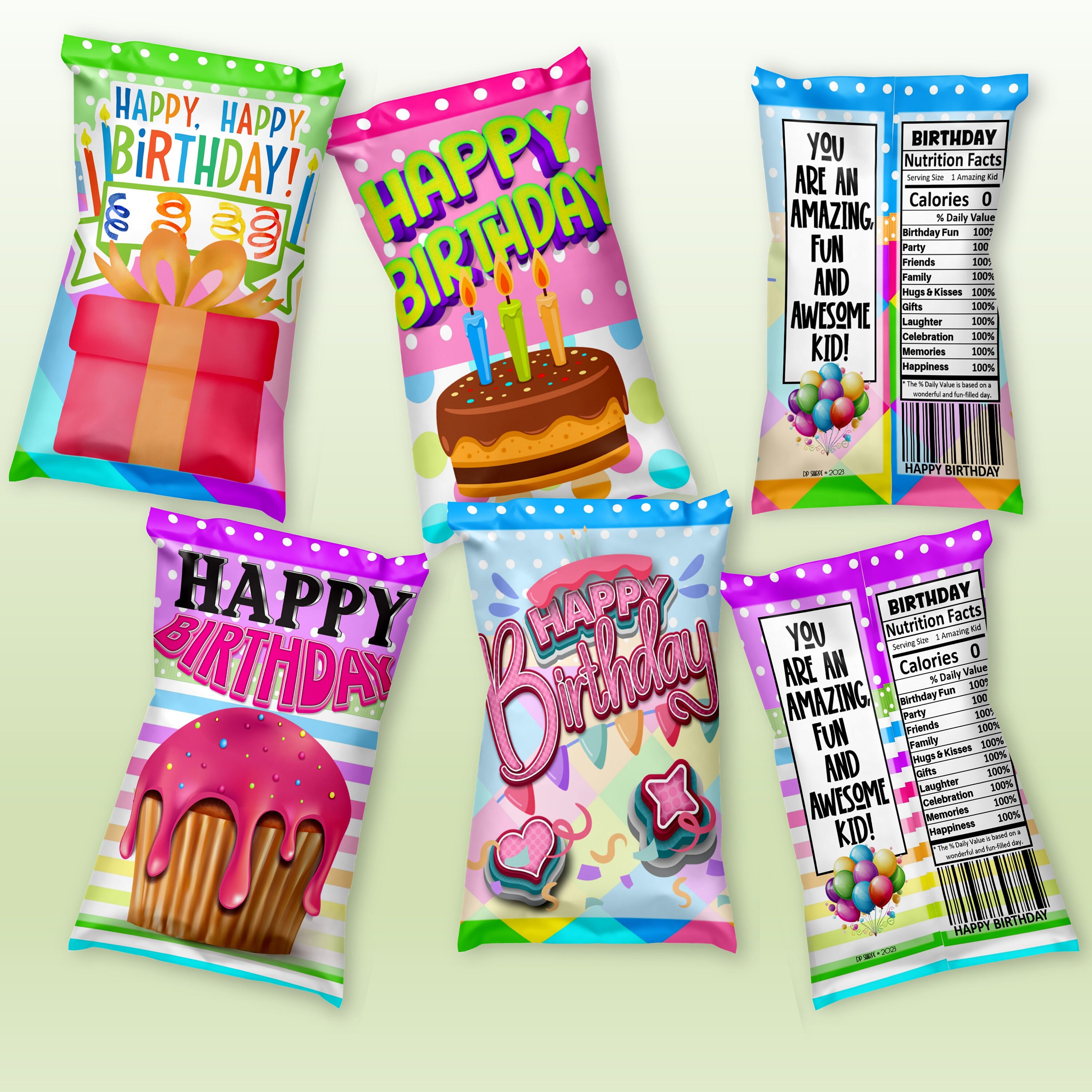 Birthday Certificates With Chip Bags, Powerpoint Certificates, School ...