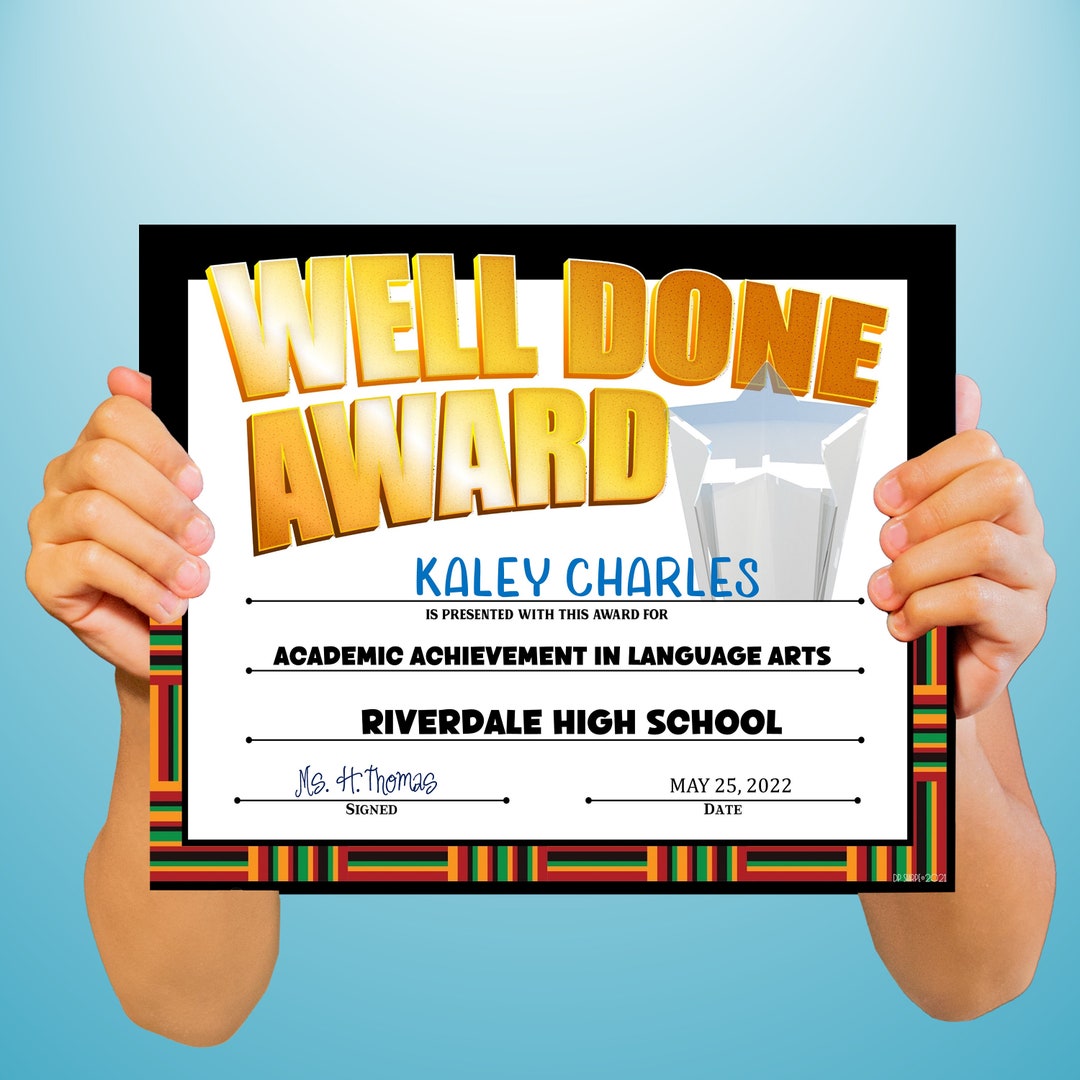 Achievement and Recognition Powerpoint Certificates, Kente Theme ...