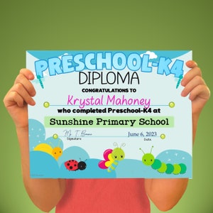 Preschool Kindergarten End of Year Graduation Certificates - Etsy