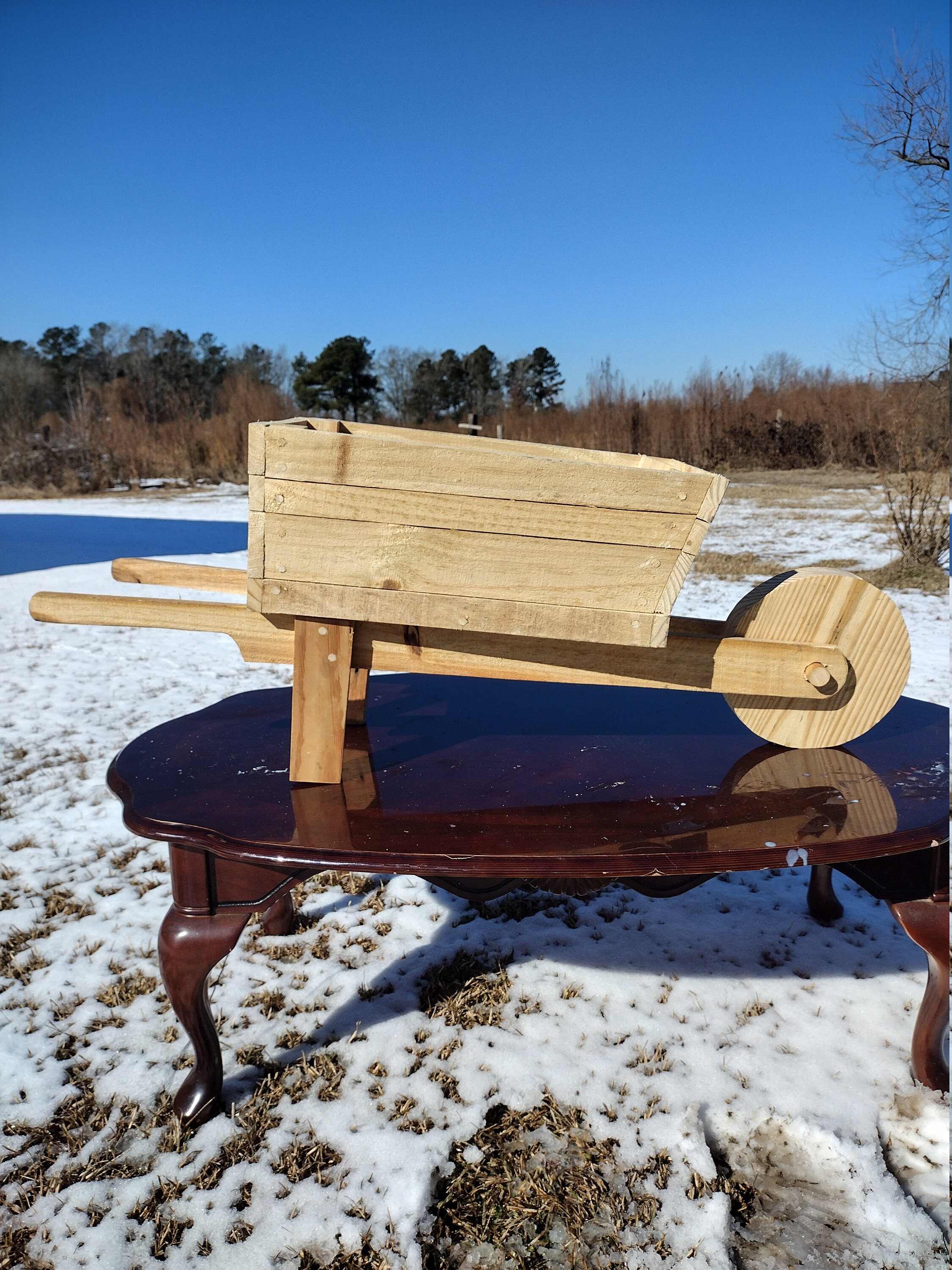 Wooden Wheel Barrel - Etsy