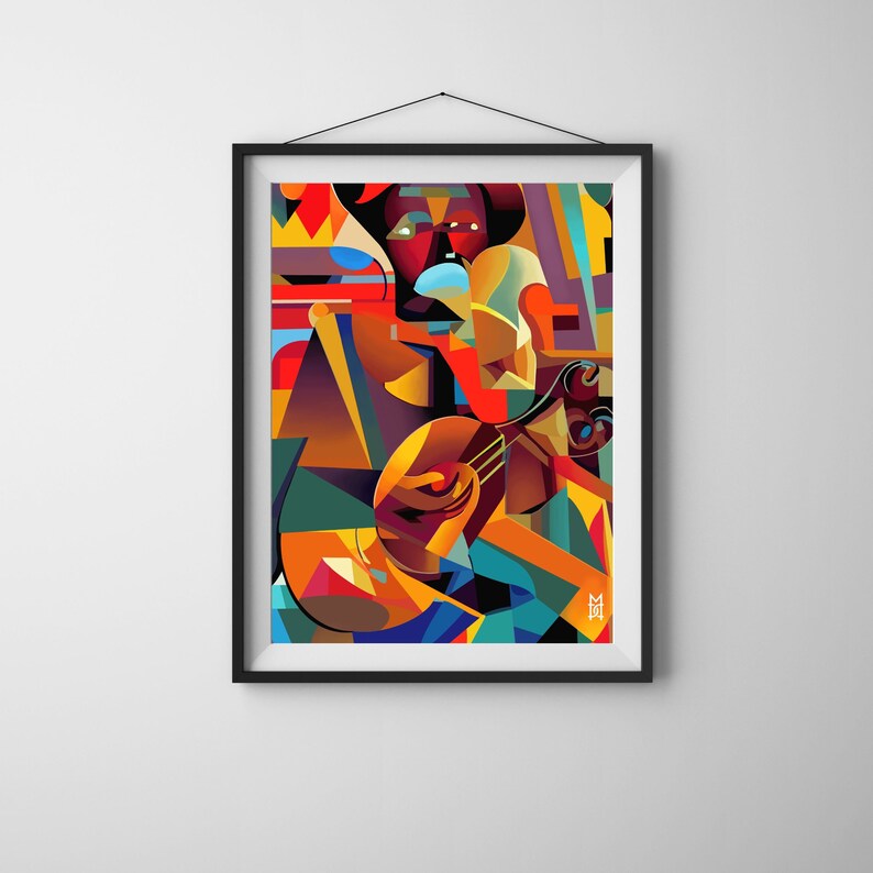 Vibrant Abstract Squares Art – Geometric Wall Decor, Abstract Squares ...