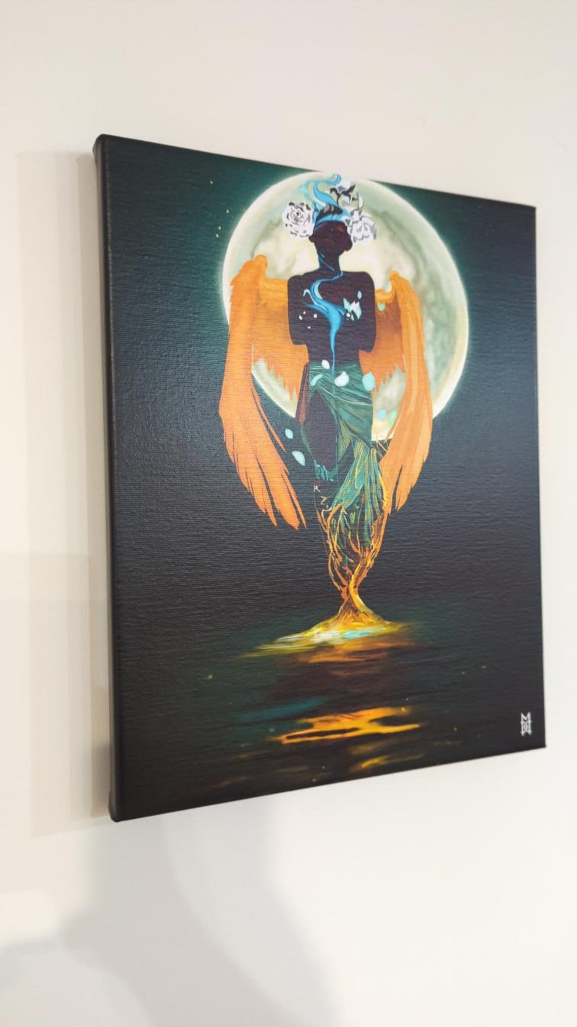 Water Goddess Art, Nigerian Water Goddess, Full Moon Goddess Print ...