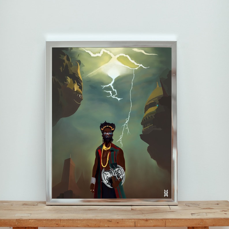 Yoruba God, Orisha Sango Art, God of Lightning Fire and Thunder ...
