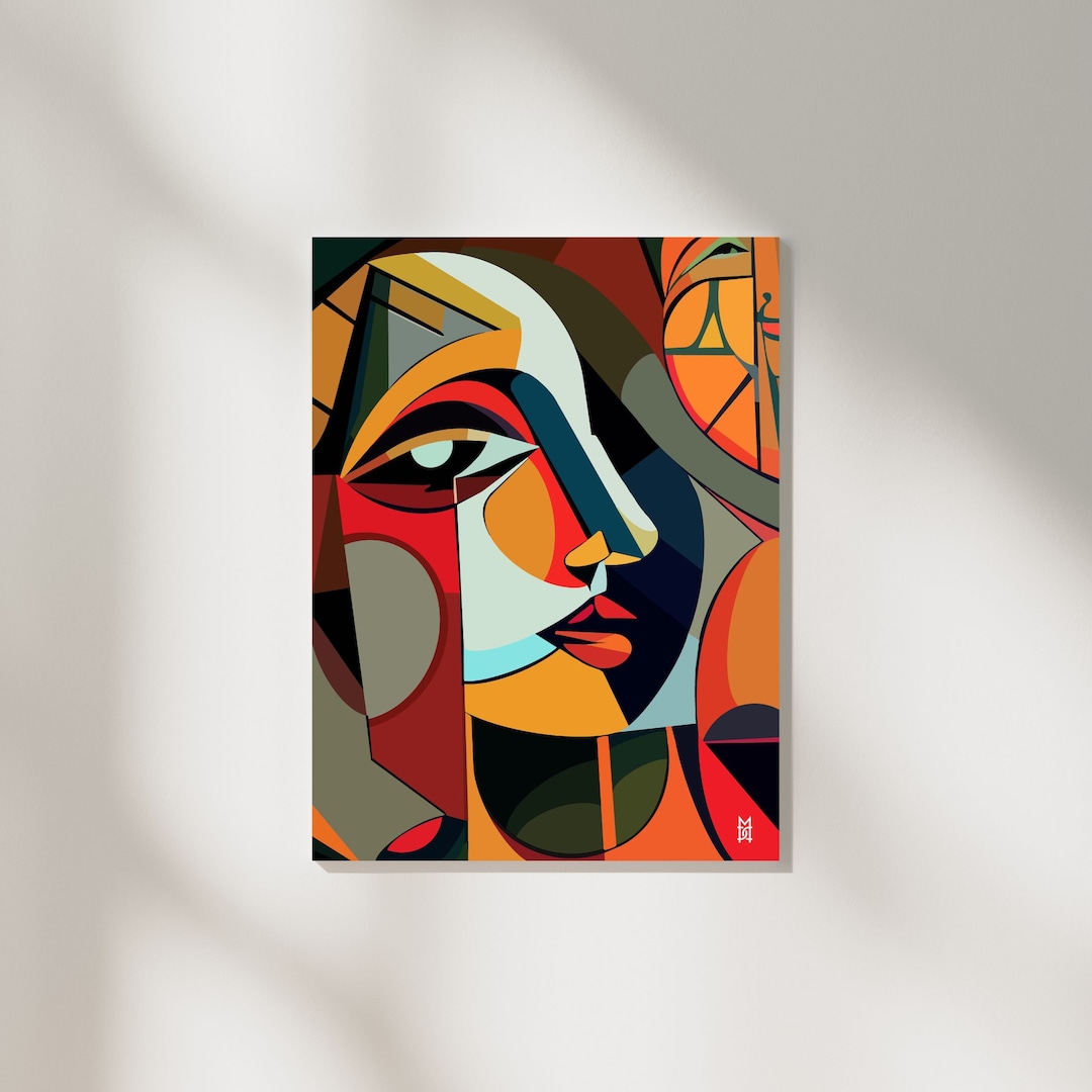 Abstract Art Series, Cubism Art, Geometric Shapes Art, Greek Goddess ...