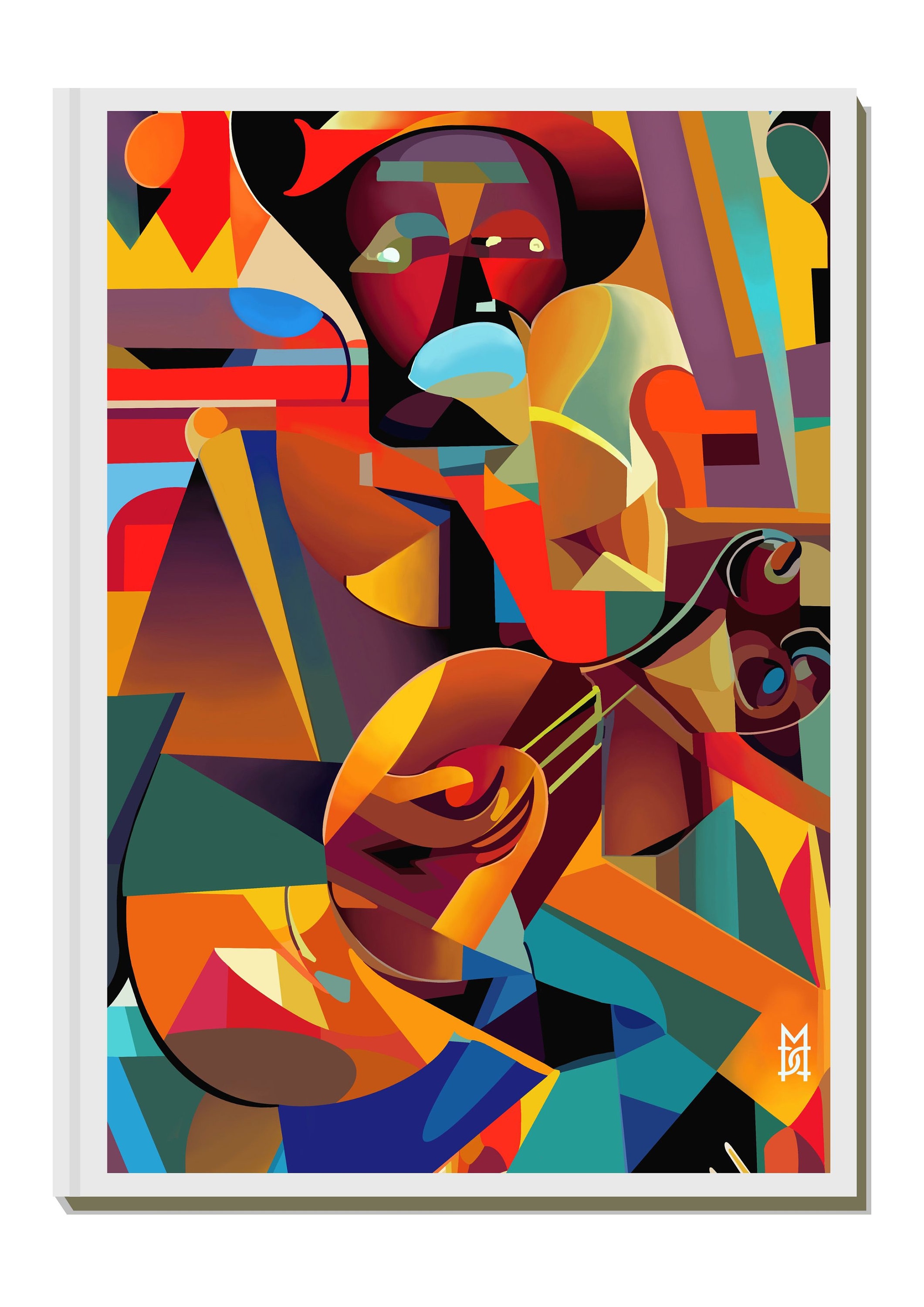 Musician Abstract Art, Abstract Music Art, Musical Instrument Art, Jazz ...