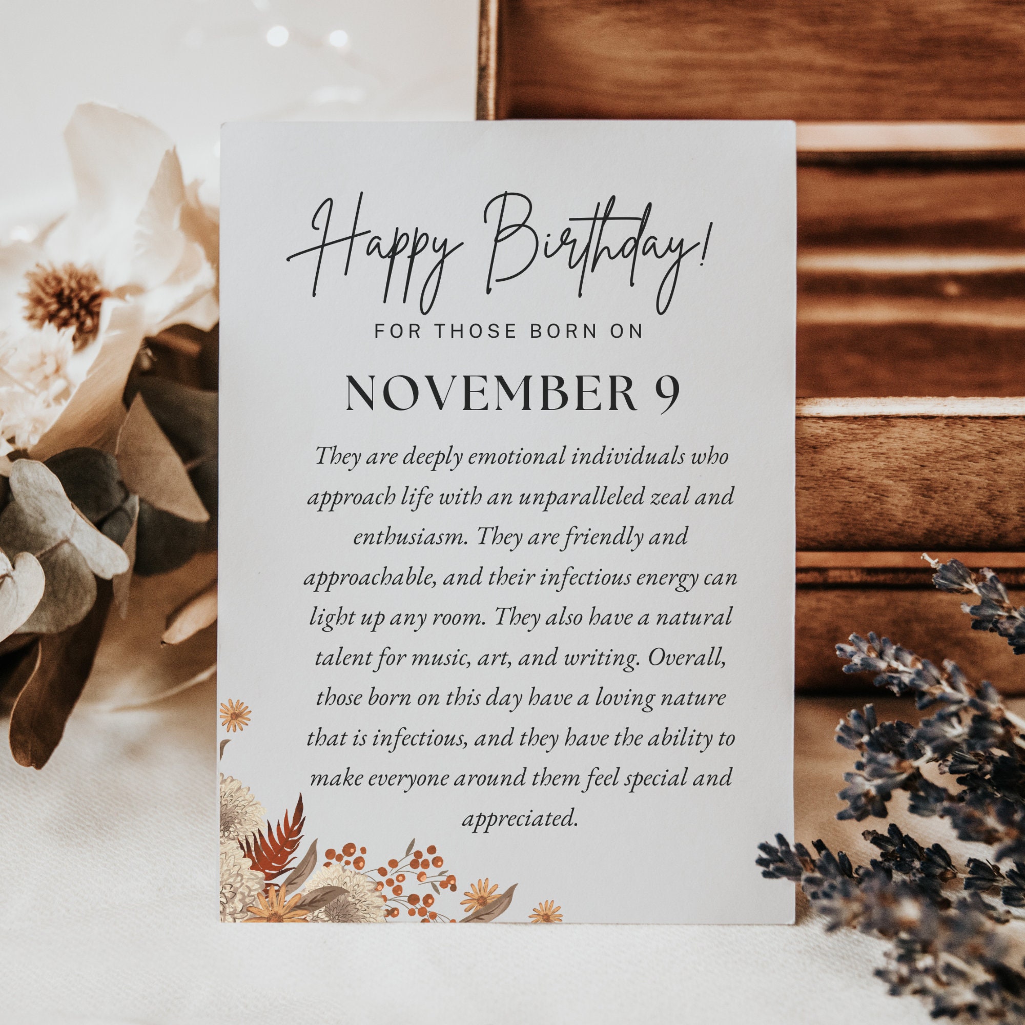 November Birthday Card for Best Friend 40th Birthday Card for Scorpio ...