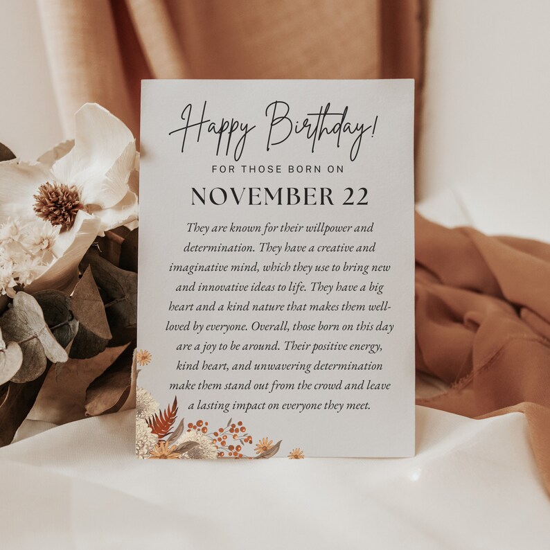 November Birthday Card for Best Friend 40th Birthday Card for Scorpio ...