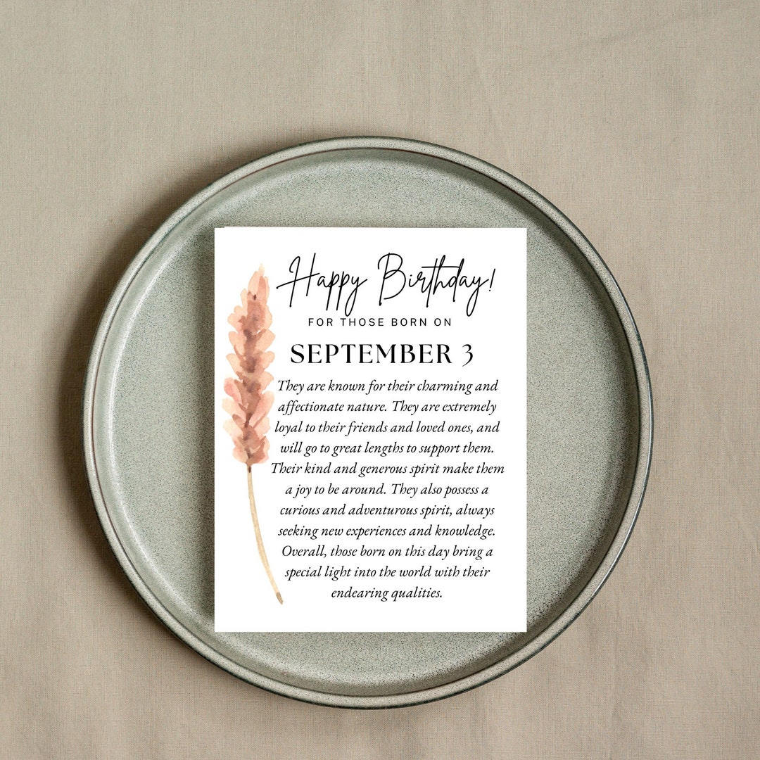 September 3 Birthday Happy Birthday Card for Best Friend - Etsy