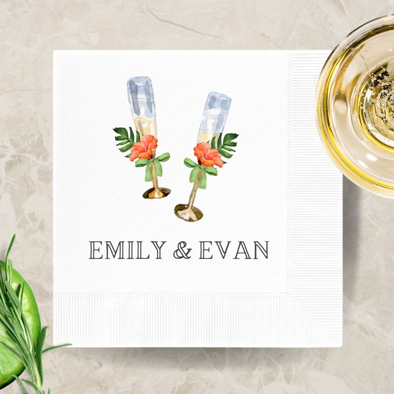Engagement Napkins - Etsy
