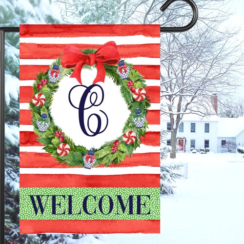 Preppy Chinoiserie Topiary Garden Flag Personalized Ginger - Etsy