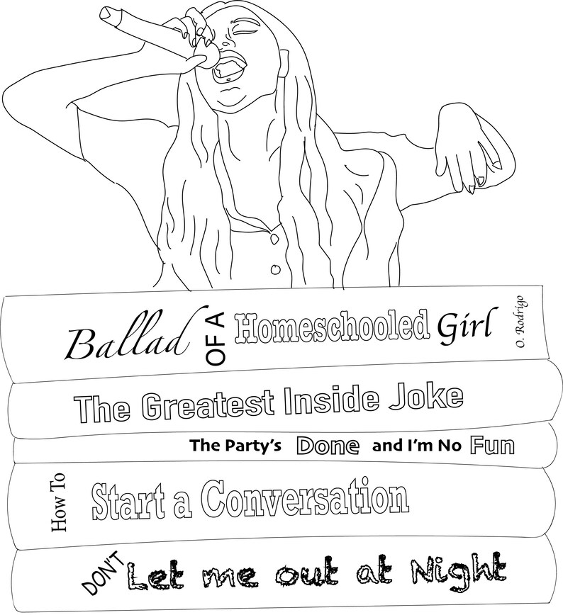 Olivia Rodrigo GUTS Unofficial Coloring Book - Etsy UK