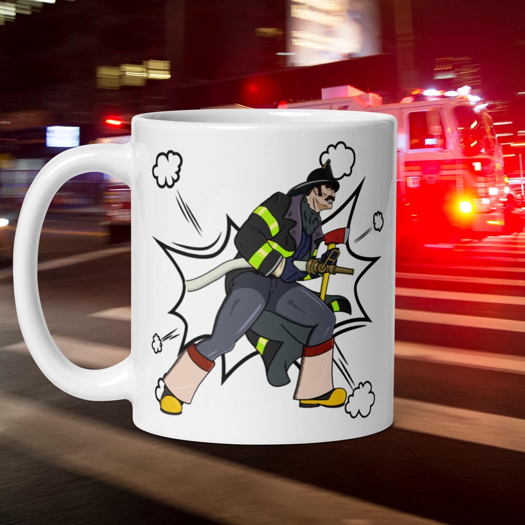 Engine Co. Firefighter Mug - Firefighter Coffee Mug, Firefighter Cup - Etsy