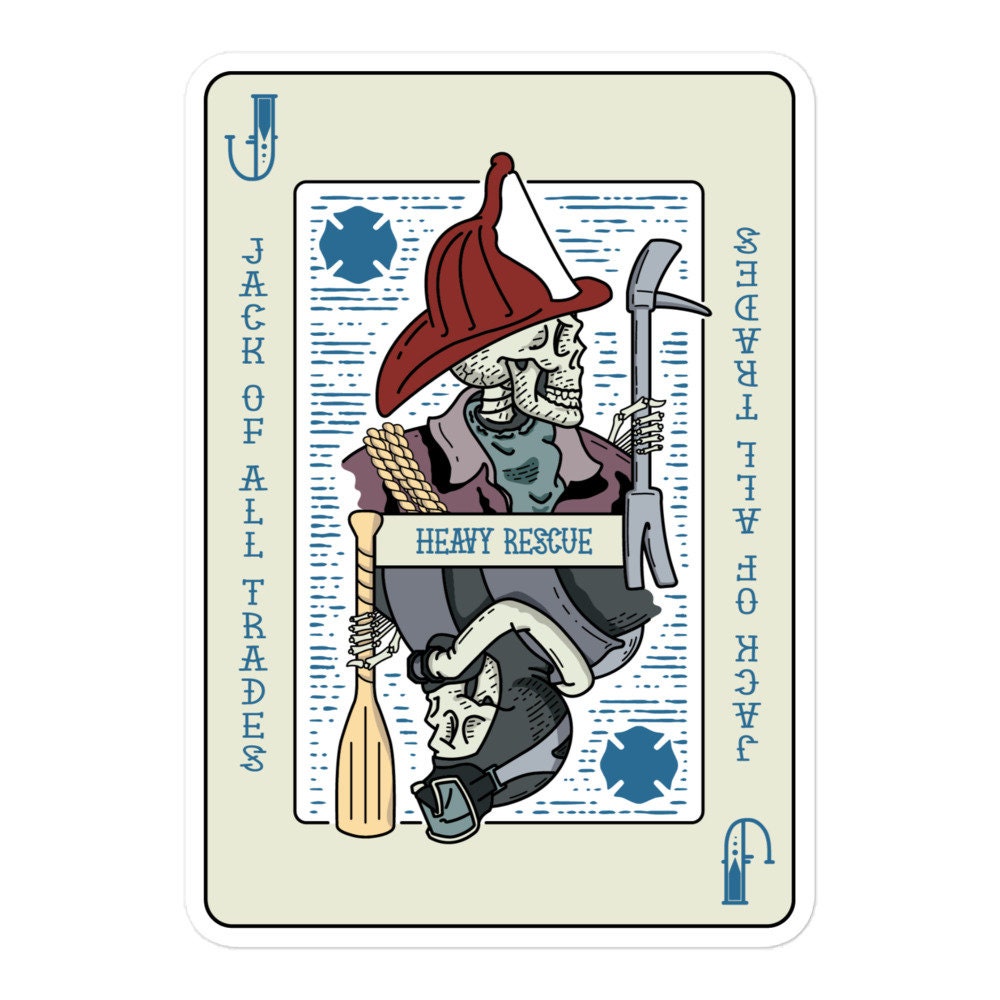 Jack of All Trades Fire Rescue - Heavy Rescue Company Sticker, Helmet ...