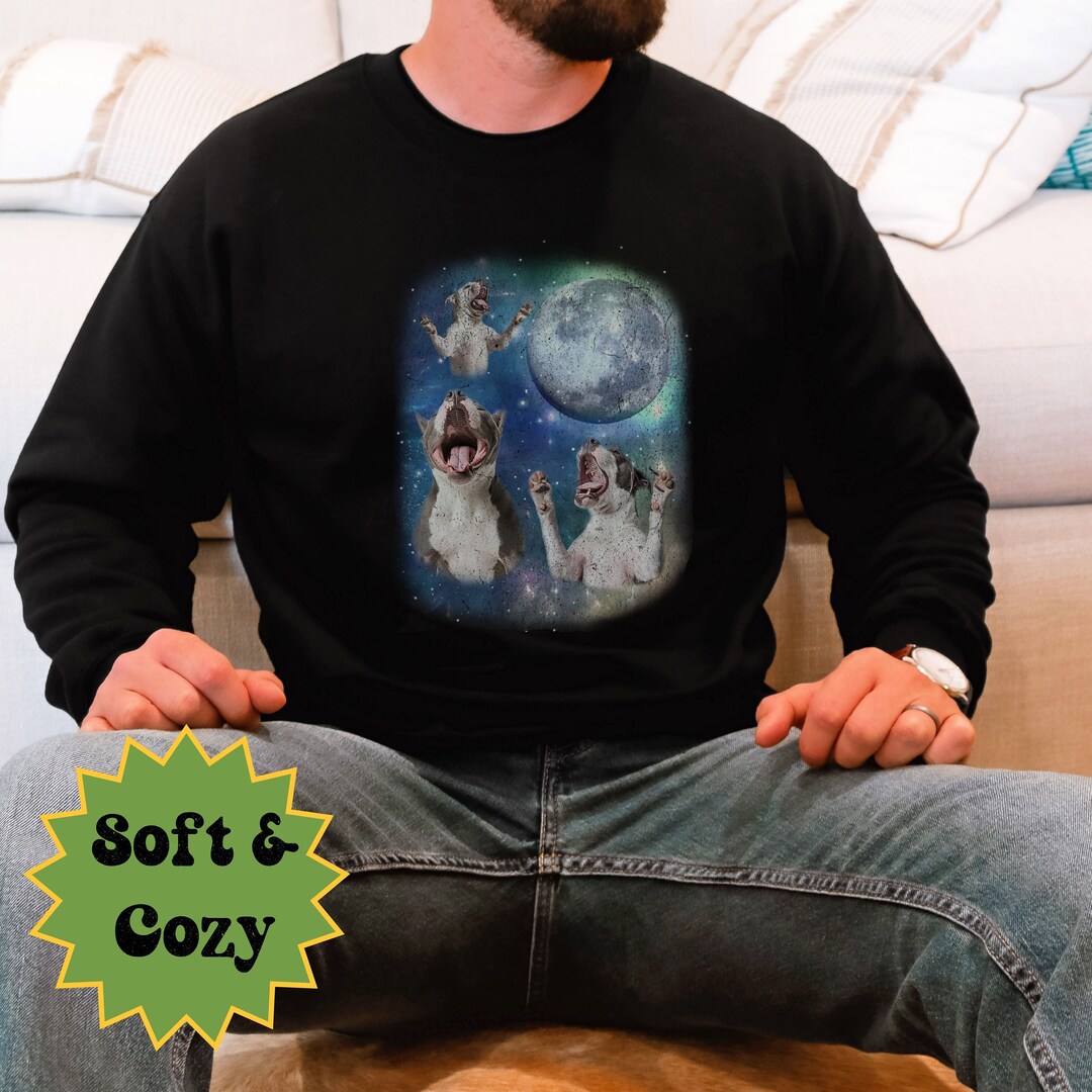 Funny Weirdcore Sweatshirt, Cursed Pit Bull Shirt, Unisex Crewneck ...