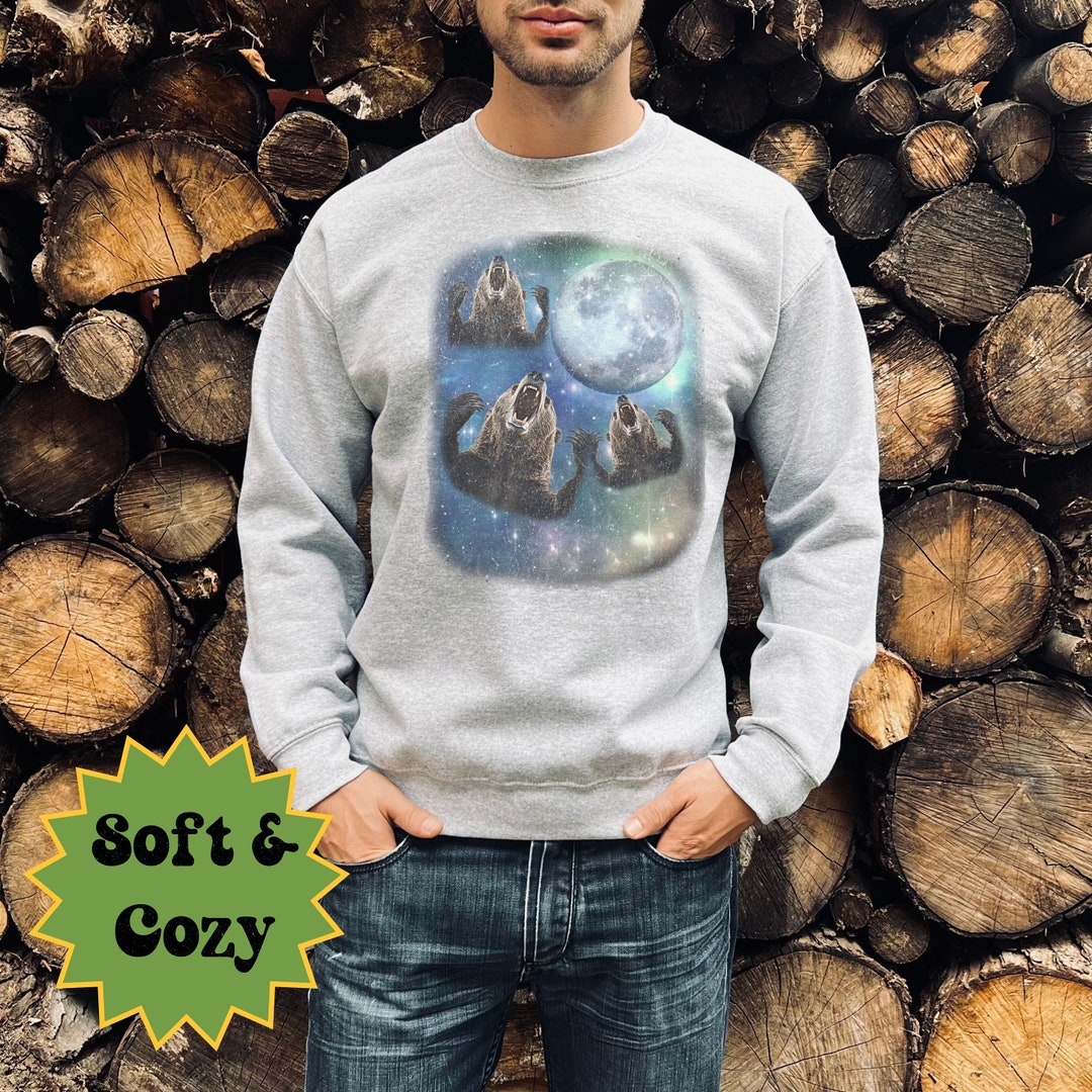 Funny Weirdcore Sweatshirt, Cursed Bear Shirt, Unisex Crewneck ...