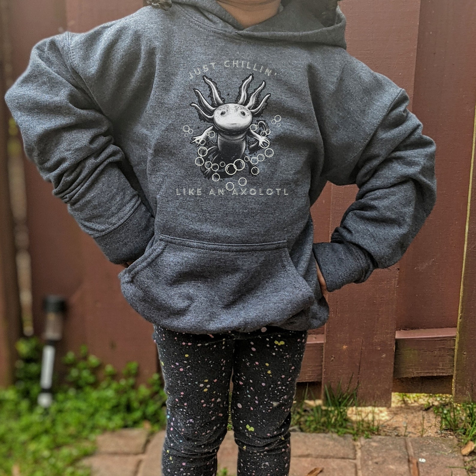 Kids Axolotl Shirt, Cute Youth Axolotl Hoodie for Kids, Just Chillin ...