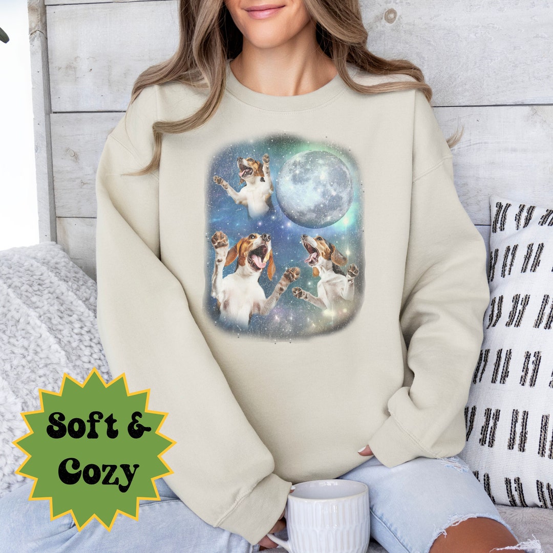 Funny Weirdcore Sweatshirt, Cursed Beagle Shirt, Unisex Crewneck ...