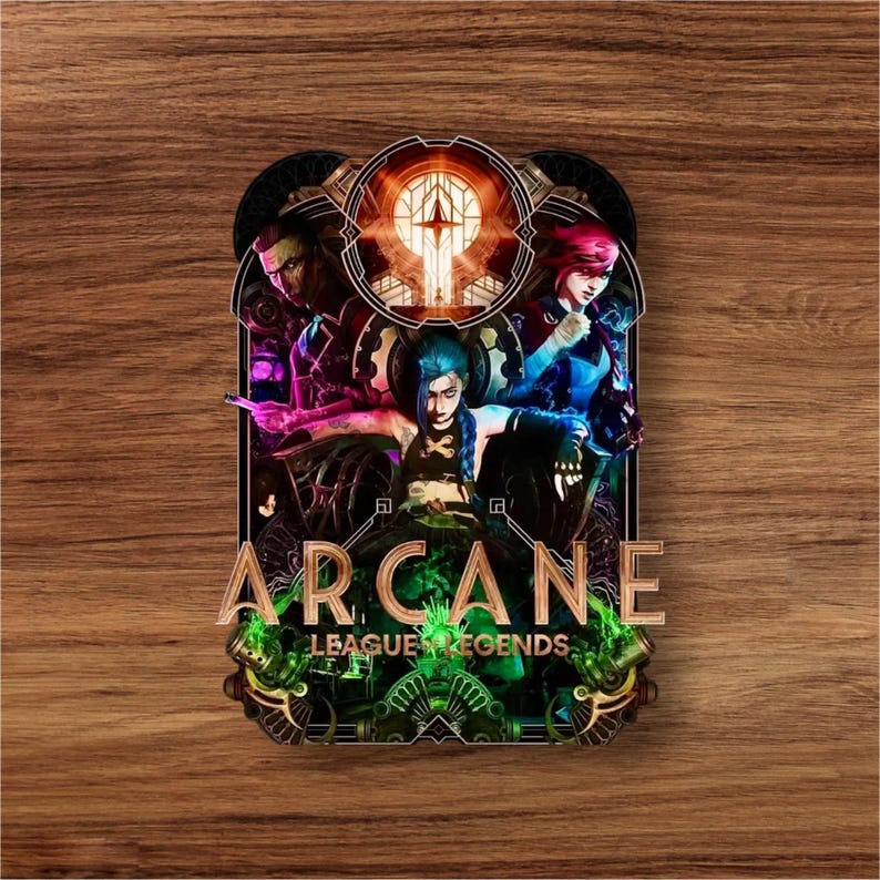 Arcane-inspired League of Legends Poster Print, Jinx, Vi, Caitlyn (A4 ...
