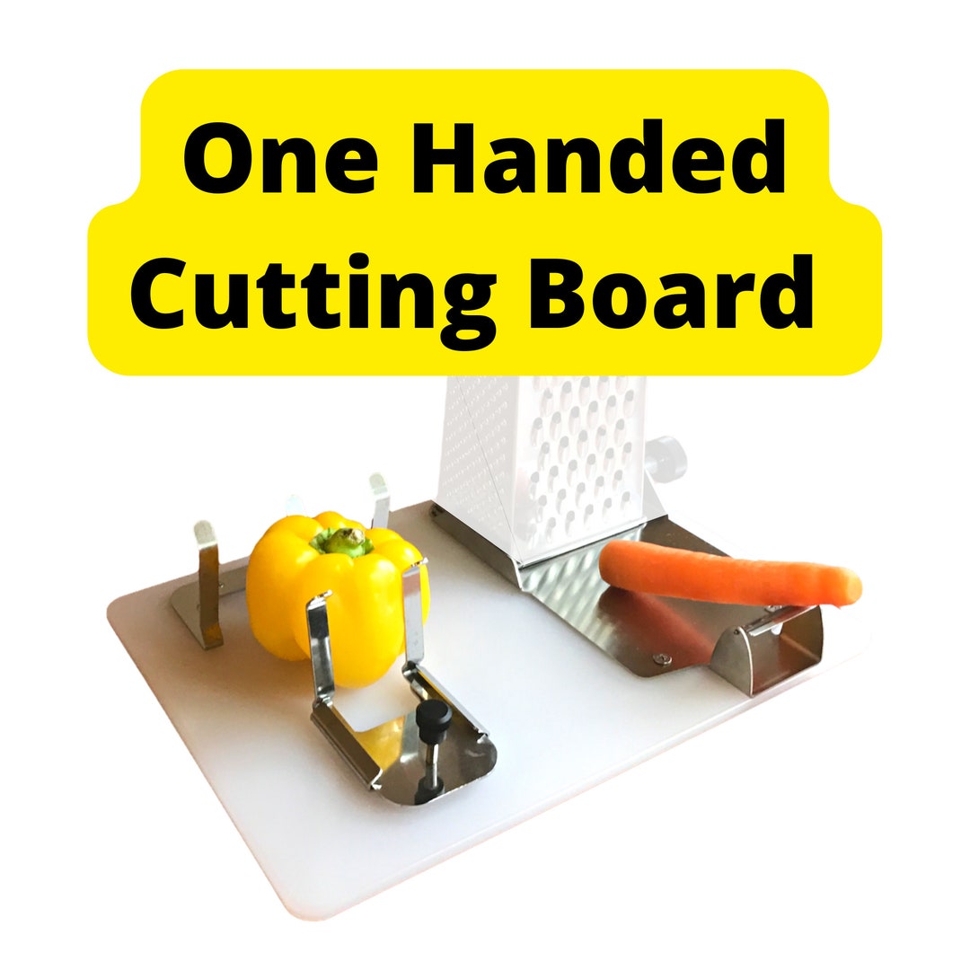 One-handed Cutting Board. Adaptive Kitchen Equipment. HELPFUL for ... One-handed Cutting Board. Adaptive Kitchen Equipment. HELPFUL for ...