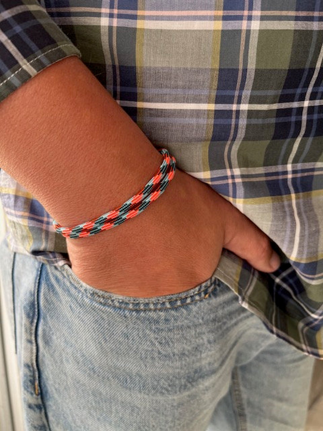 Double Strand Adjustable Paracord Bracelet, Friendship Bracelet, Custom ...