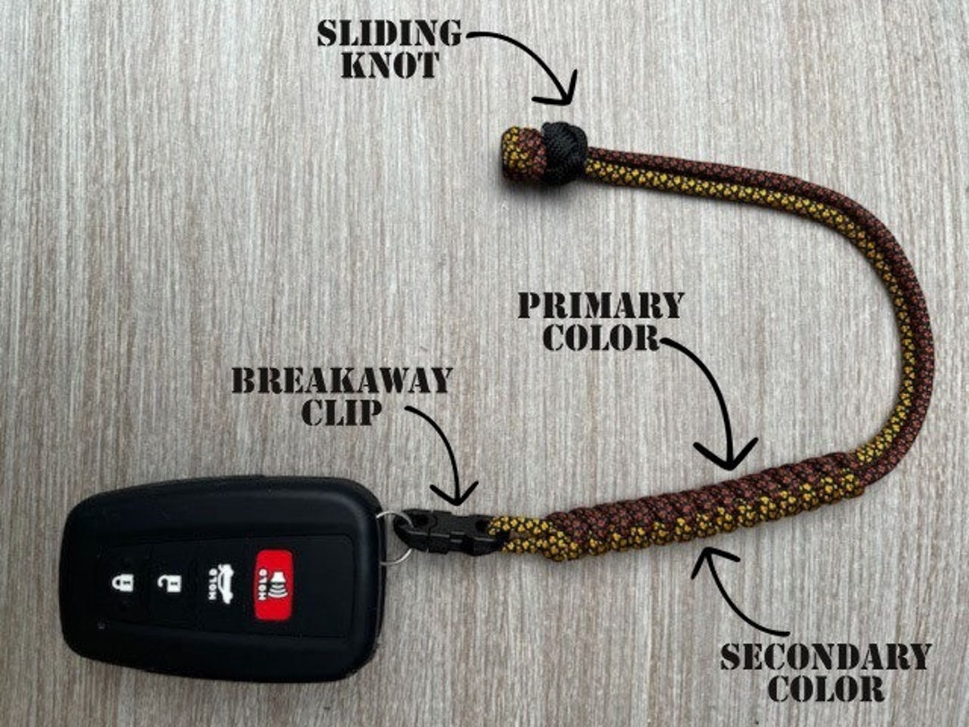 Paracord Keychain, Adjustable, Minimalist, EDC, Tactical, Custom Gift ...