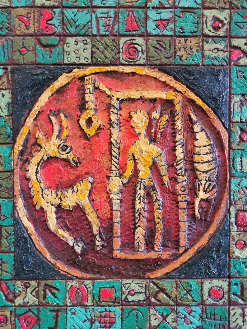 Dr. Eyad Al-masri Original Painting - Hand-carved Art From Jordan, 60 ...