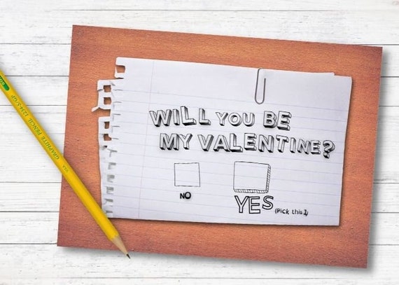 Will You Be My Valentine Printable Card | Etsy