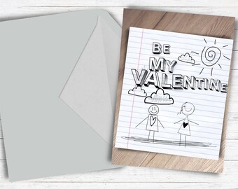 Will You Be My Valentine? Printable Card - Etsy