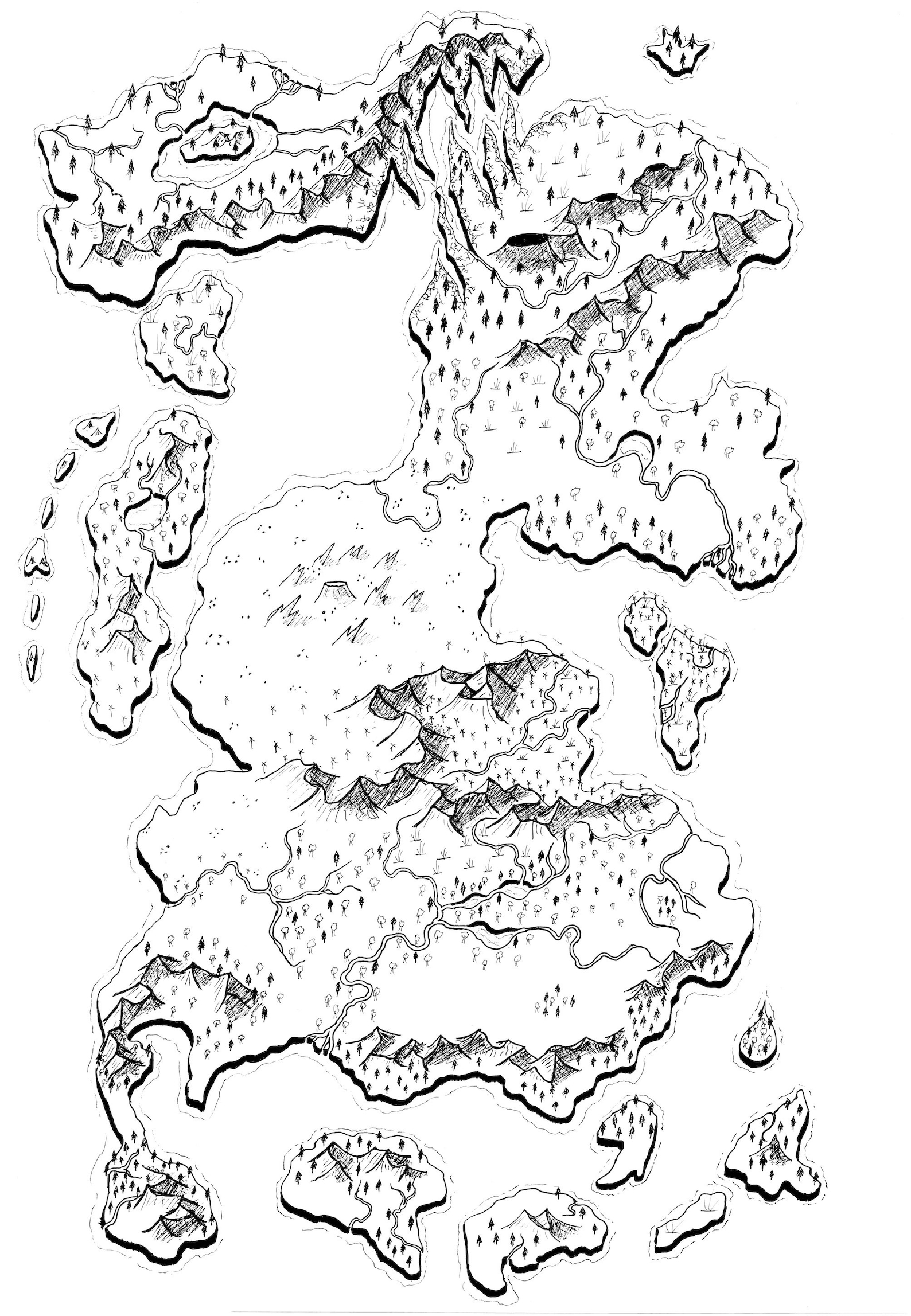 Custom A4 Hand Drawn Fantasy RPG Map – HQ Digital Scans - Etsy