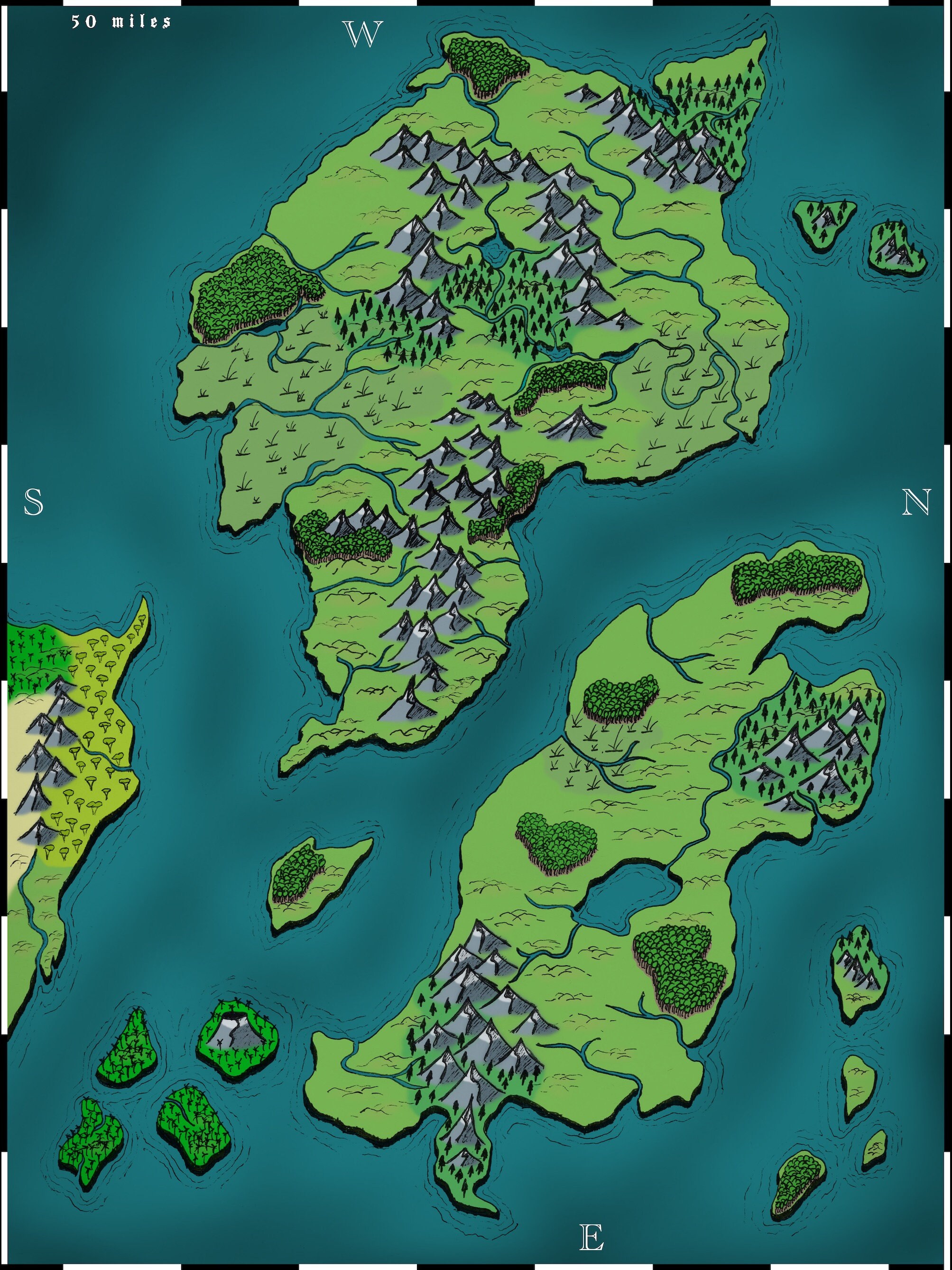 Custom A4 Hand Drawn Fantasy RPG Map – HQ Digital Scans - Etsy