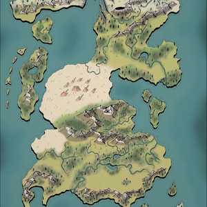 Custom A4 Hand Drawn Fantasy RPG Map – HQ Digital Scans - Etsy