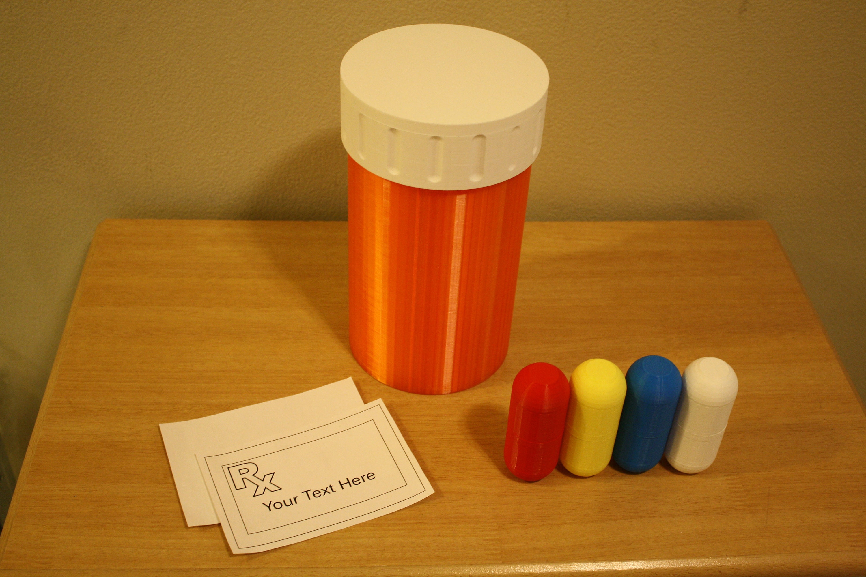 Giant 3D Printed Prescription Bottle - Unique Storage Container - Etsy