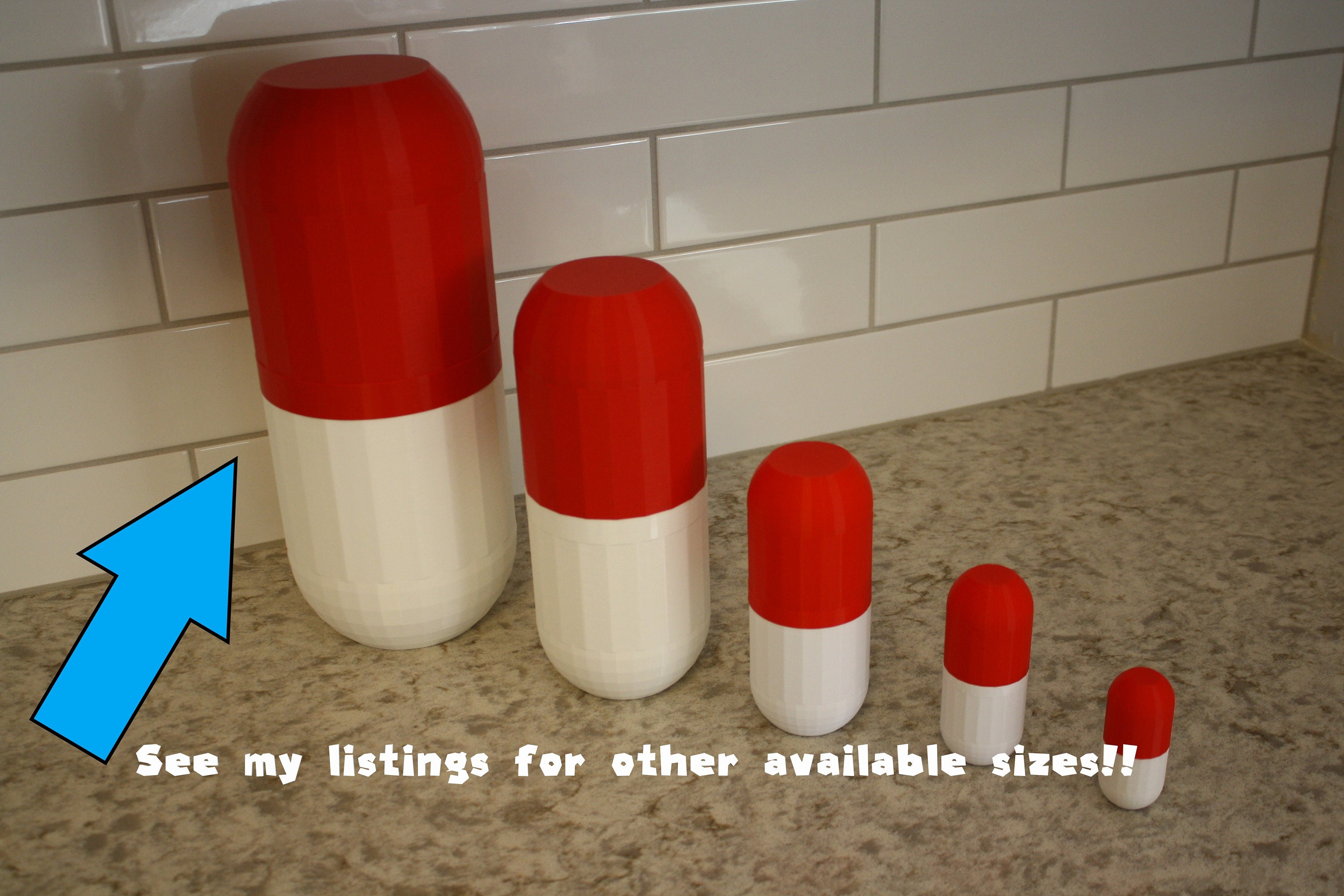 Extra Large Pill / Capsule - Storage and Cosplay - Multiple Colors ...